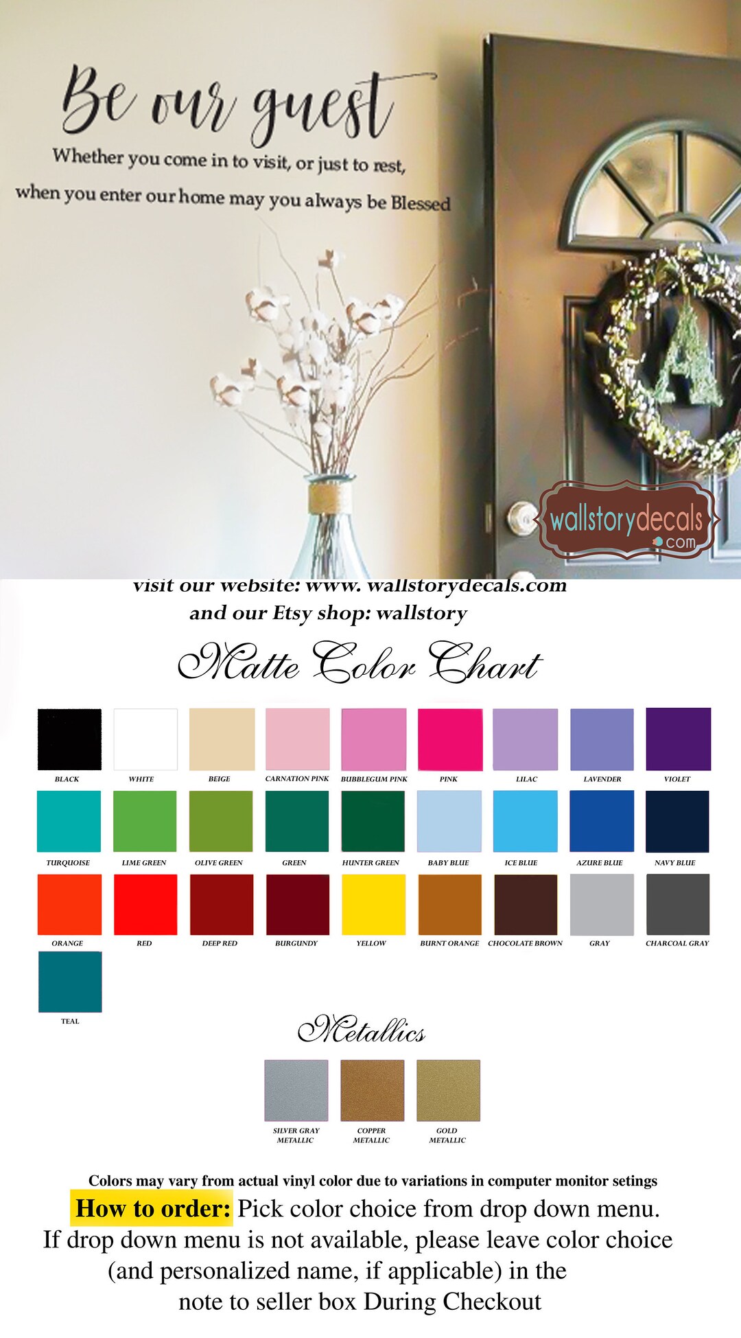 Wall Art Decal Wall Decals Wall Stickers Wall Be Our Guest Decal Vinyl ...