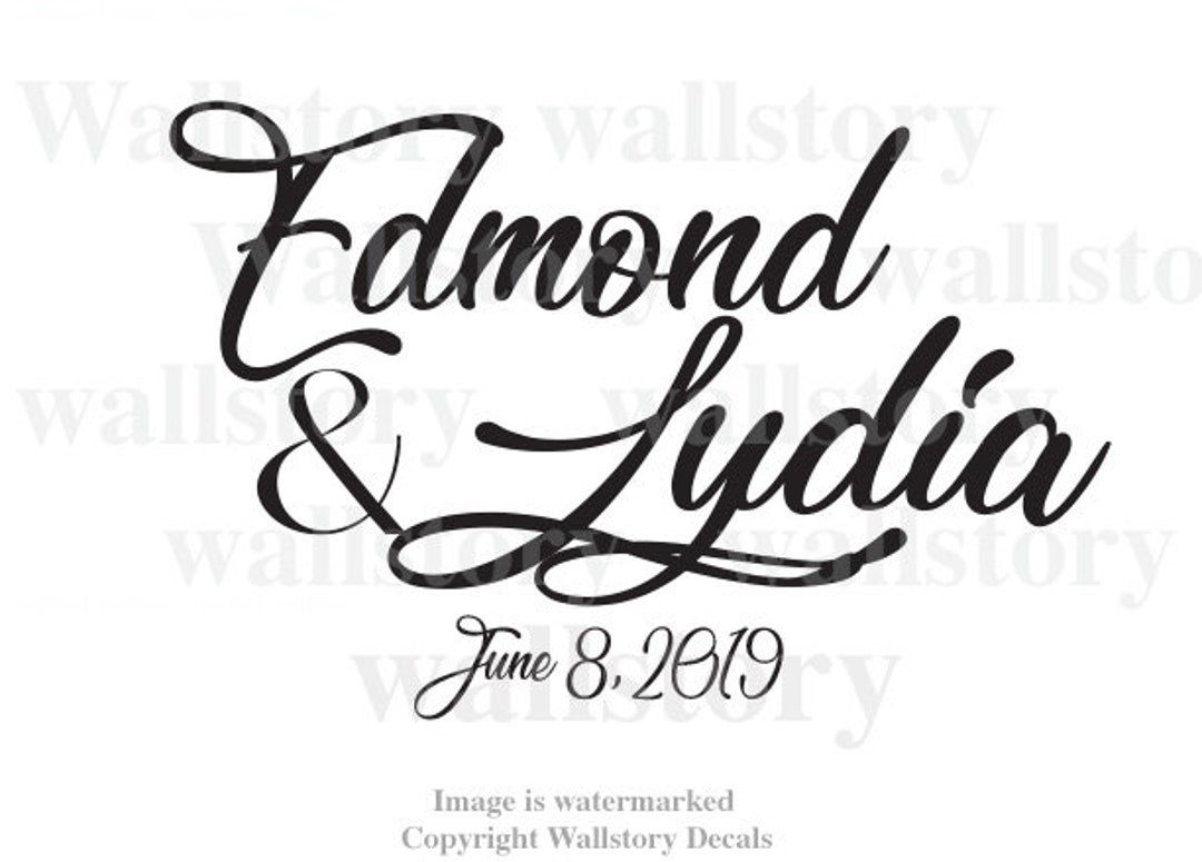 Wedding Logo Dance Floor Decal - Wedding Day - Modern Calligraphy Dance ...