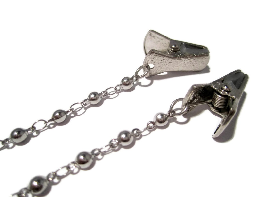 Ball Chain Clip Eyeglass Holder Necklace, Stainless Steel Chain - Etsy