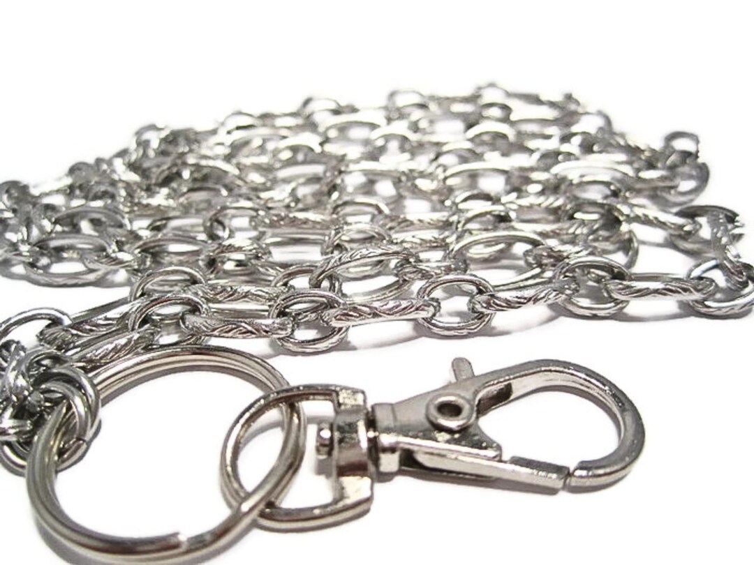 Stamped Ovals Chain Lanyard, Chain Badge Holder, Breakaway - Etsy