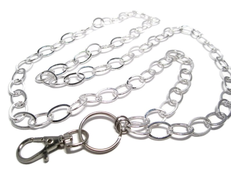Open Ovals Chain Badge Holder Id Lanyard Work Lanyard Chain - Etsy