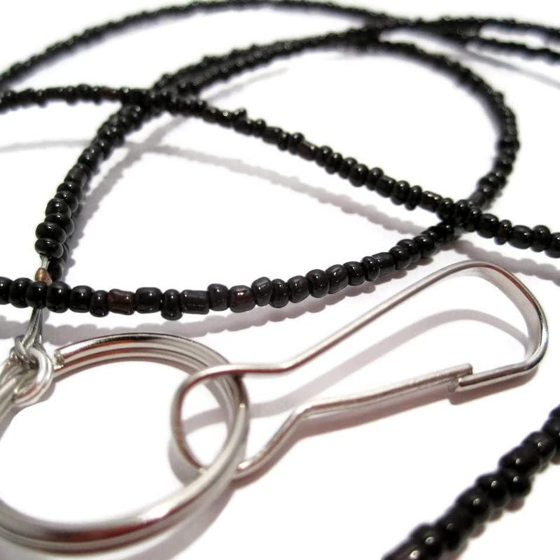 Black Simple Lanyard - Etsy
