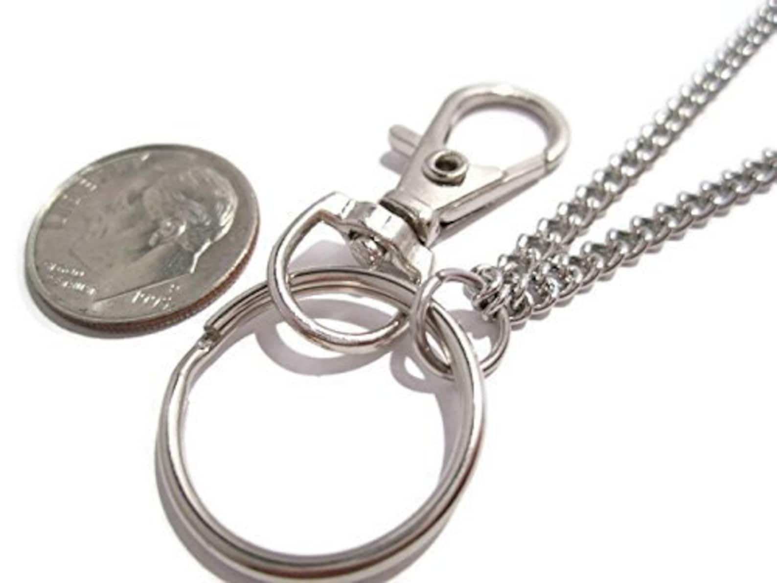 Just a Plain Chain Lanyard Chain Badge Holder Simple | Etsy