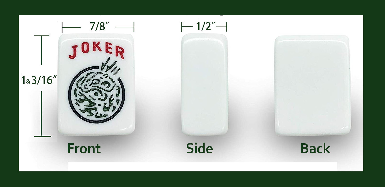 Mah Jongg Jong Mahjong Tile Key Chain - 3 Dragons and Jokers - Great ...