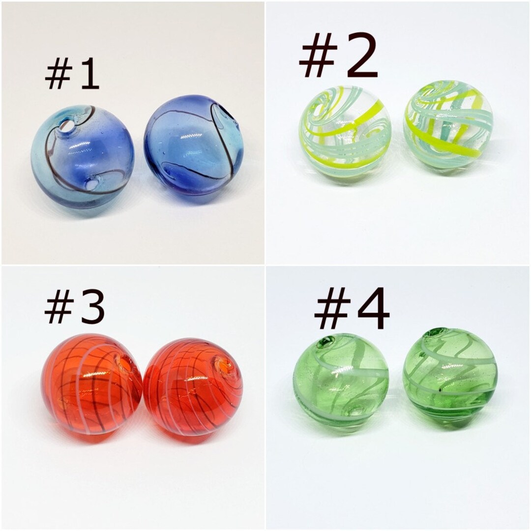 4pc 20mm Handmade Blown Glass Fancy Beads-pls Pick a Color - Etsy