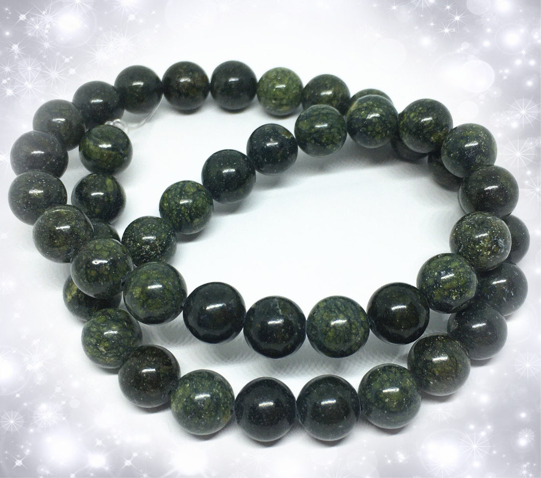 15 Inch Strand of Green Lace Stone Round Bead -pls Pick a Size - Etsy