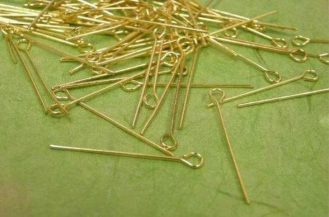 100pc Gold Finish Eye Pins-pls Pick a Length - Etsy