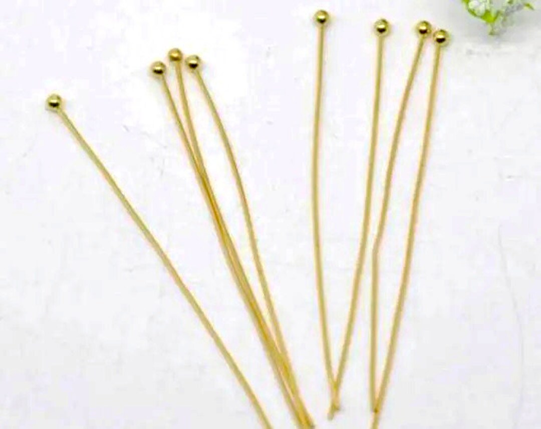 300pc 60mm Gold Finish Round Head Pin Gauge 25-4802S - Etsy