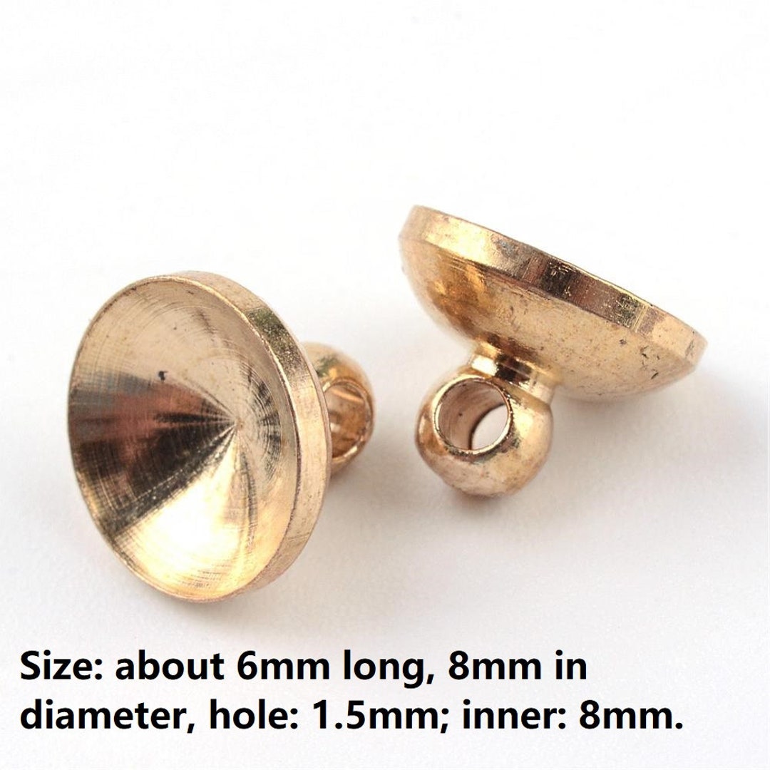 12pc Gold Finish Alloy Bails for Globe Glass Bubble Cover Pendants ...