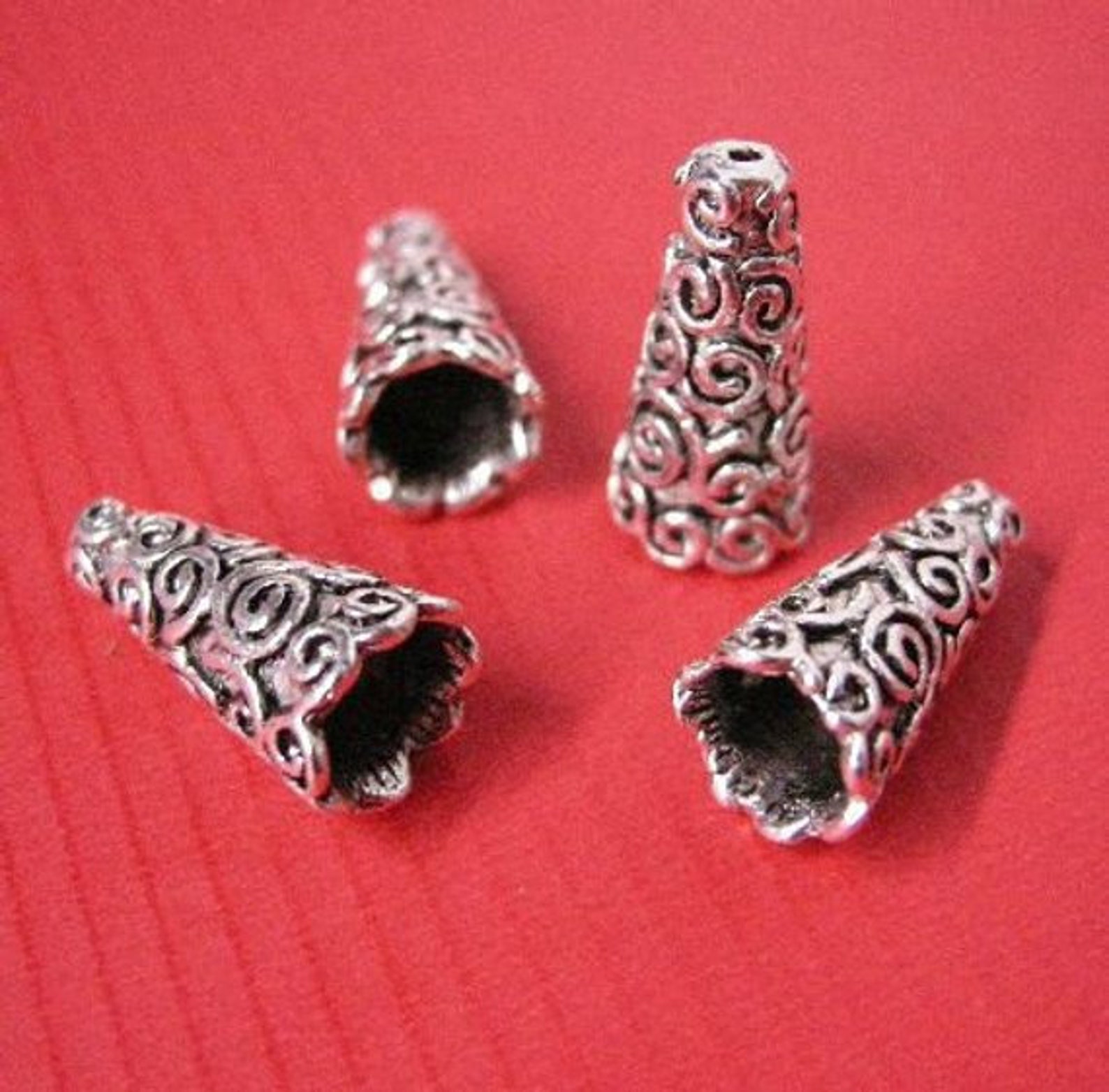 8pc 18x9mm Antique Finish Cone Shape Bead Cap-pls Pick Your Color - Etsy