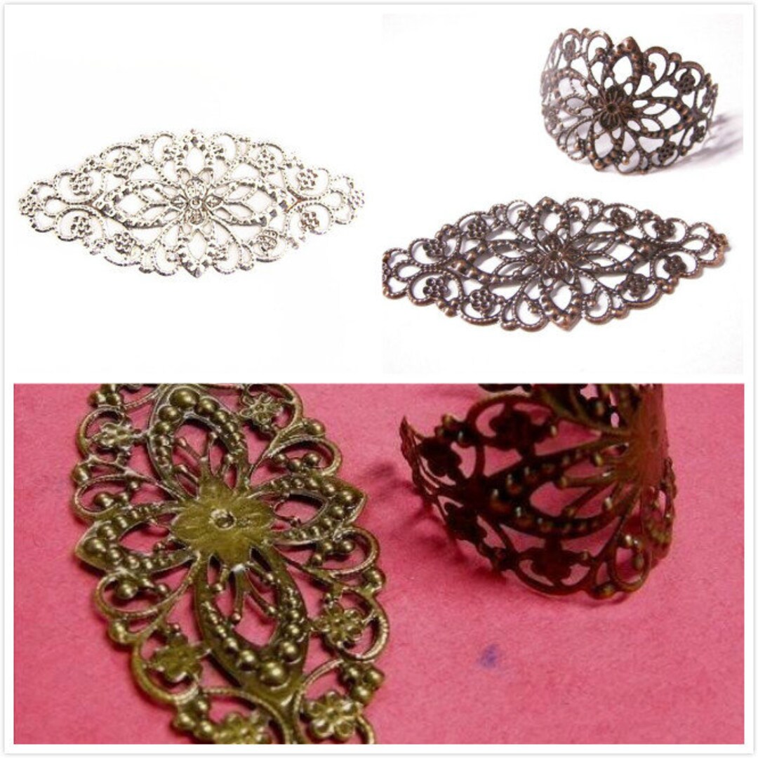 8pc 80x34mm Filigree Fancy Wraps-pls Select Your Color - Etsy