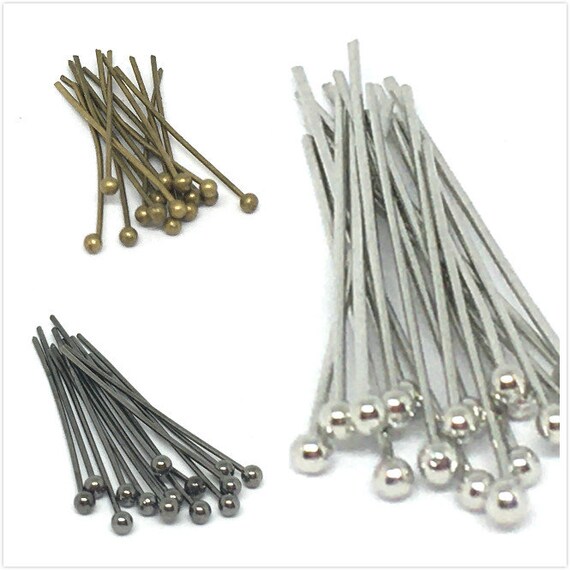 100pc 20mm Gauge 25 Brass Made Round Head Pin-pls Pick a Color - Etsy