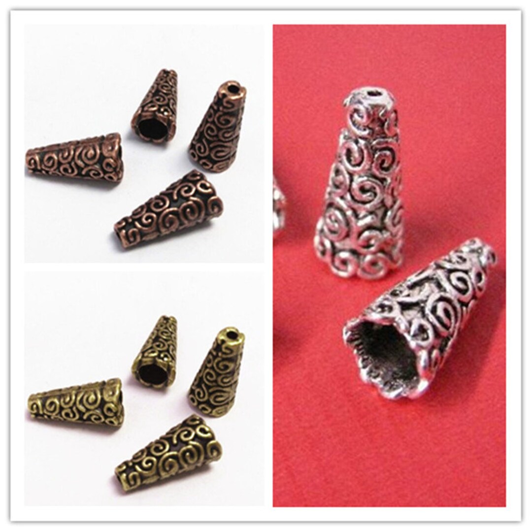 8pc 18x9mm Antique Finish Cone Shape Bead Cap-pls Pick Your Color - Etsy
