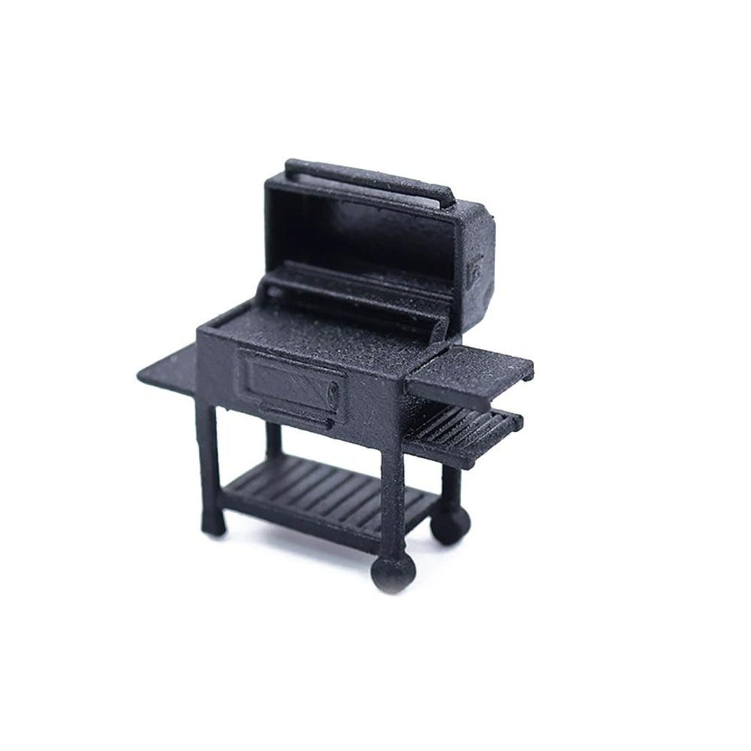 Miniature BBQ Grill – 1:12 Scale Dollhouse Outdoor Barbecue Accessory ...