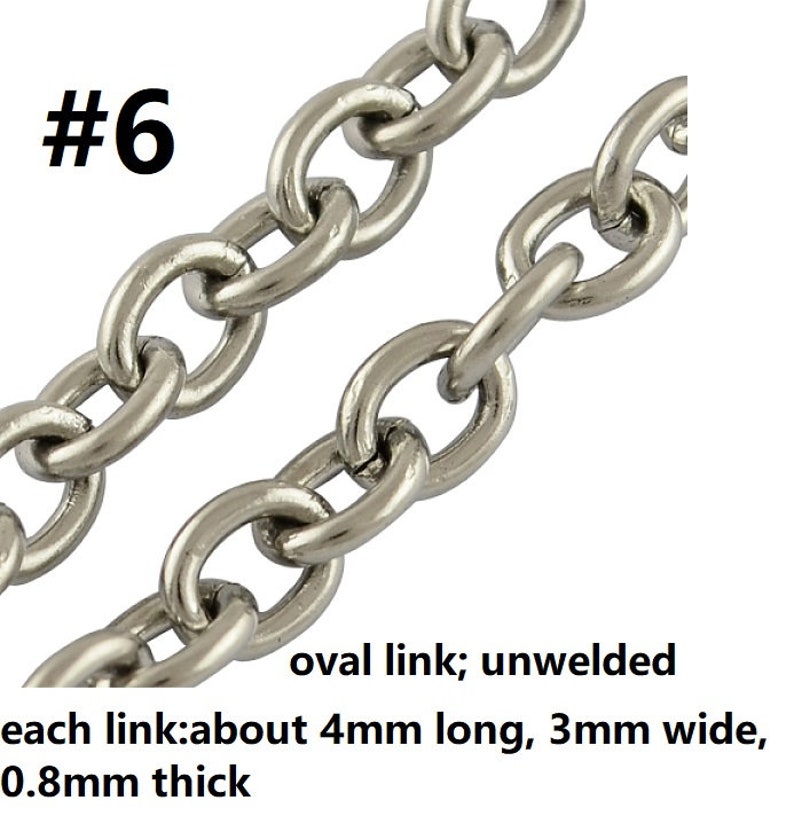 2 Meters Stainless Steel Made Link Chain-pls Pick a Style - Etsy