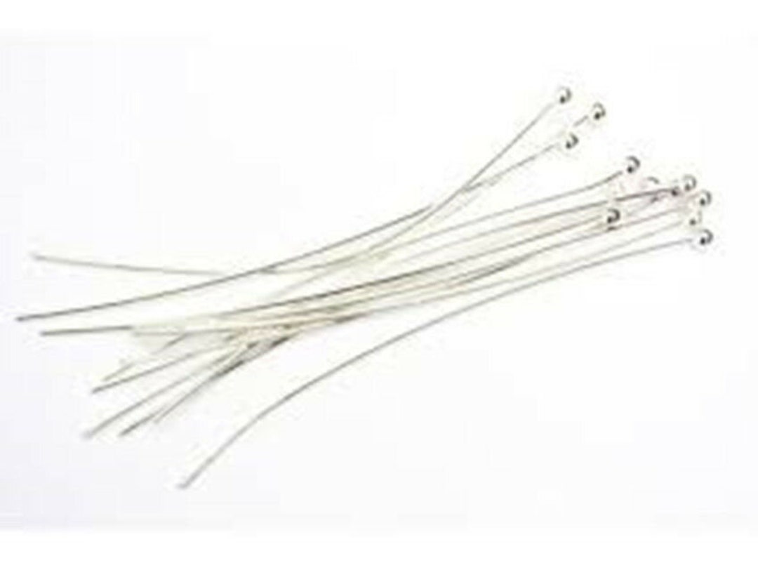 300pc 60mm Long Gauge 25 Silver Finish Round Head Pin-r30043 - Etsy