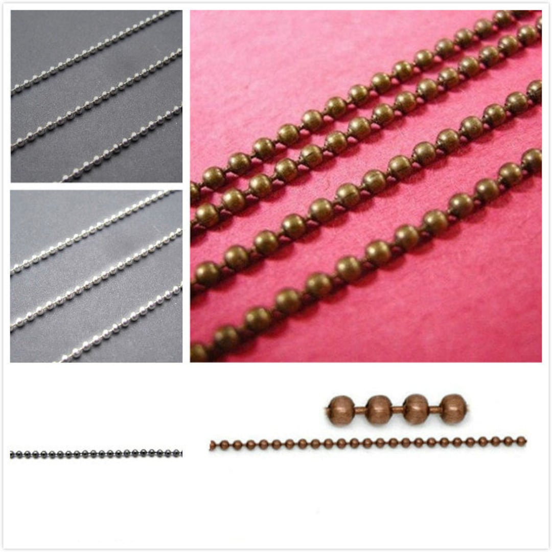 5 Feet of 1.5mm Iron Ball Chain-pls Pick Your Color - Etsy