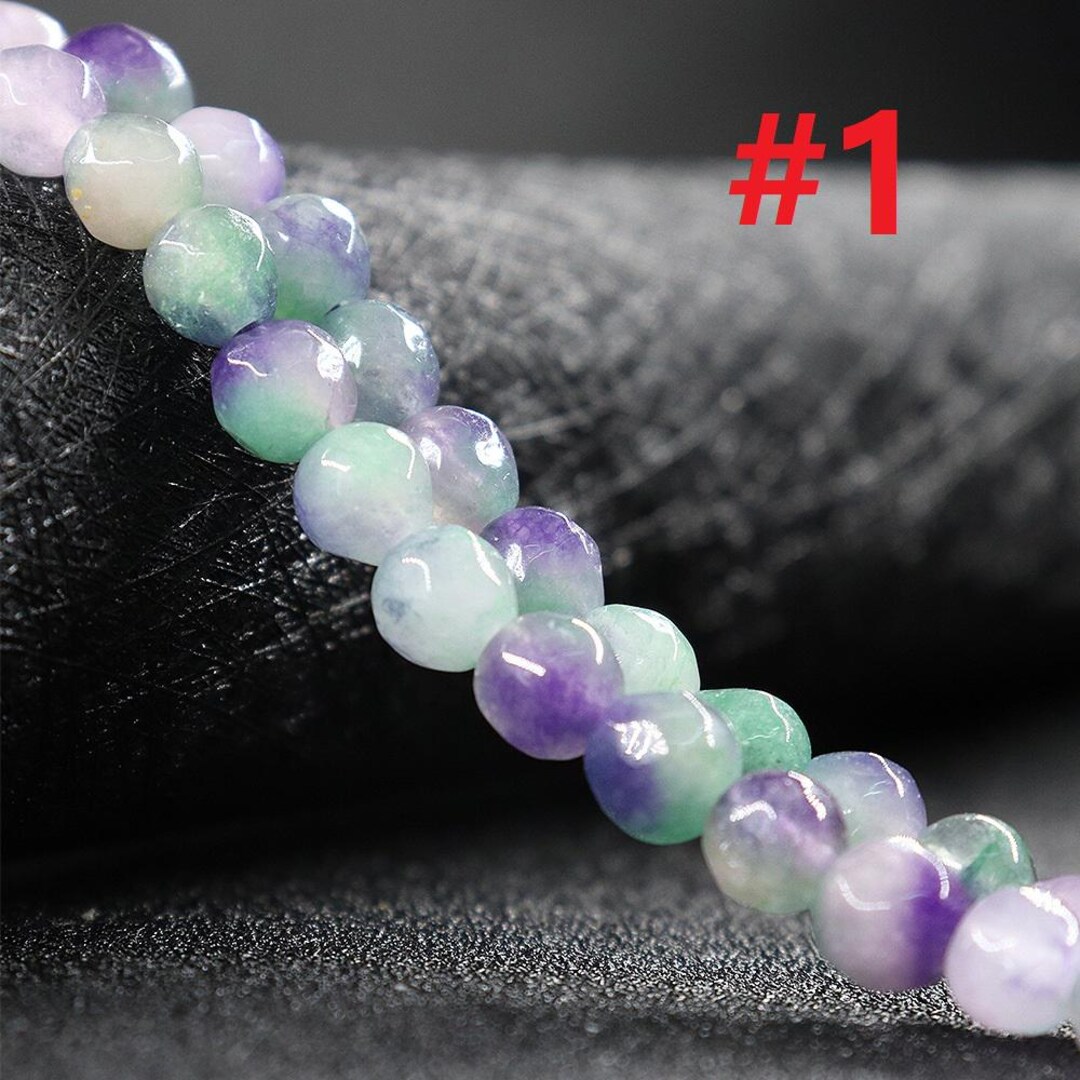 16 Inch Strand Dyed Quartzite Beads Round Faceted 6mm-pls Pick a Color ...