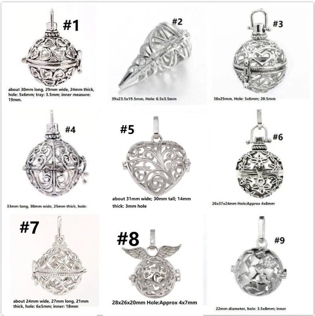 2pc Platinum Look Metal Prayer Box Pendant-pls Pick a Style - Etsy