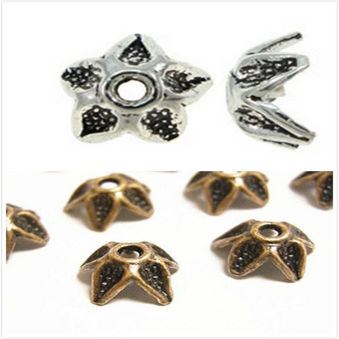 24pc 9mm Antique Finish Metal Bead Caps-pls Pick a Color - Etsy
