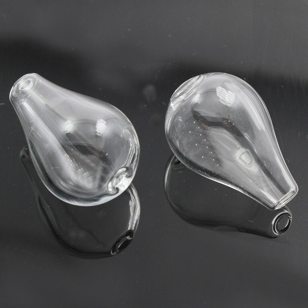 4pc Handmade Blown Glass Bottles For Glass Vial Pendants Making