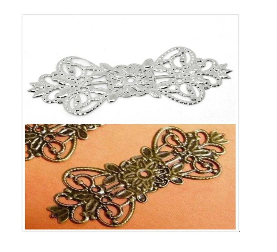 8pc 74x31mm Fancy Filigree Metal Wraps-pls Pick a Color - Etsy