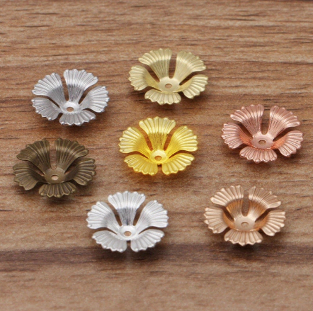 10pc 17x4mm Brass Made Filigree Flower Bead Caps-pls Select Your Own ...
