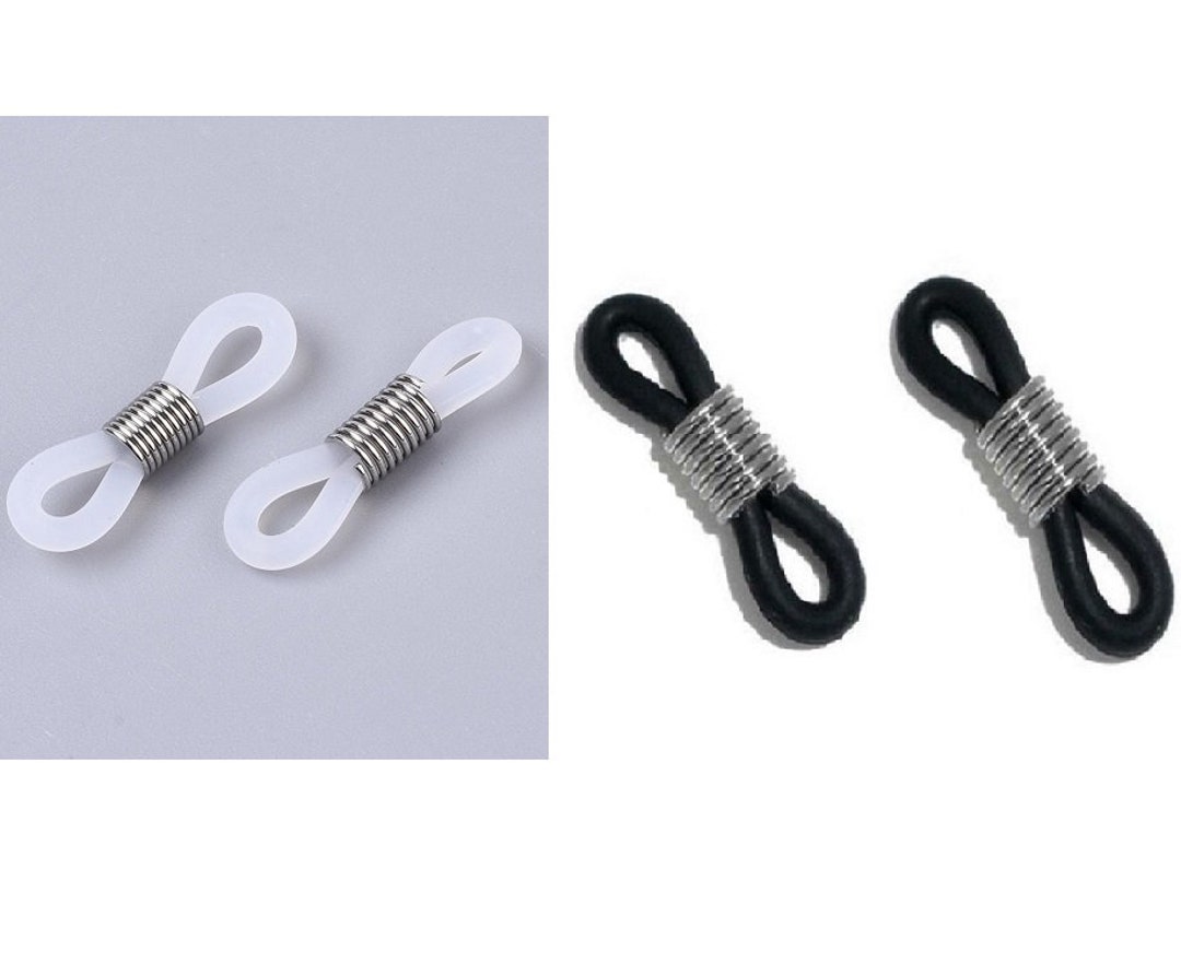 40 Rubber Connectors for Glasses Holder Necklace Chain 20x5mm-pls Pick ...