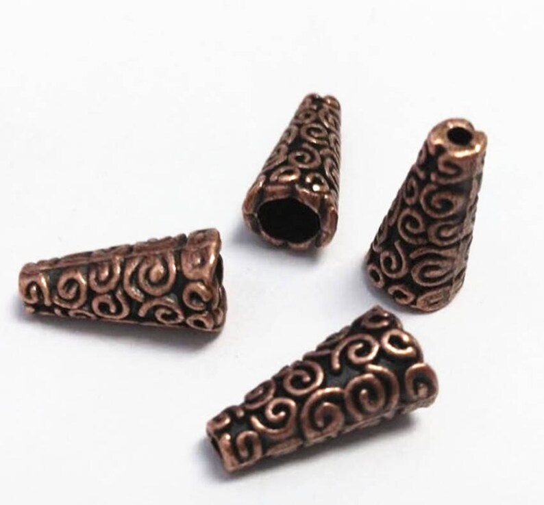 8pc 18x9mm Antique Finish Cone Shape Bead Cap-pls Pick Your Color - Etsy