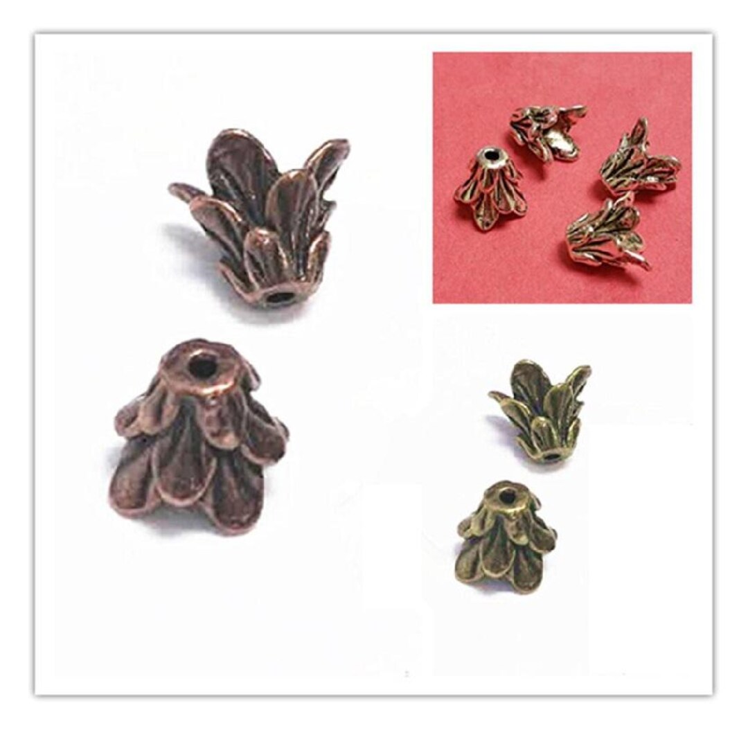 6pc Antique Finish 10x9mm Metal Bead Caps-choose Your Own Color - Etsy