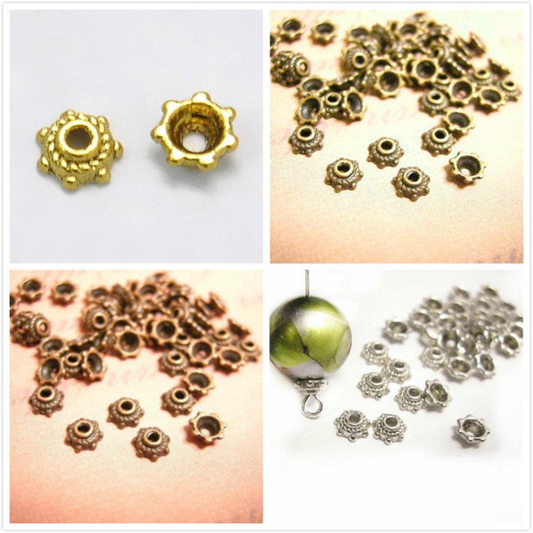 50PC 5mm Antique Finish Metal Bead Caps-pls Pick a Color - Etsy