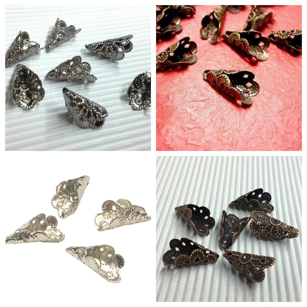 20pc Filigree Cone Shape Bead Cap-pls Select Your Own Color - Etsy