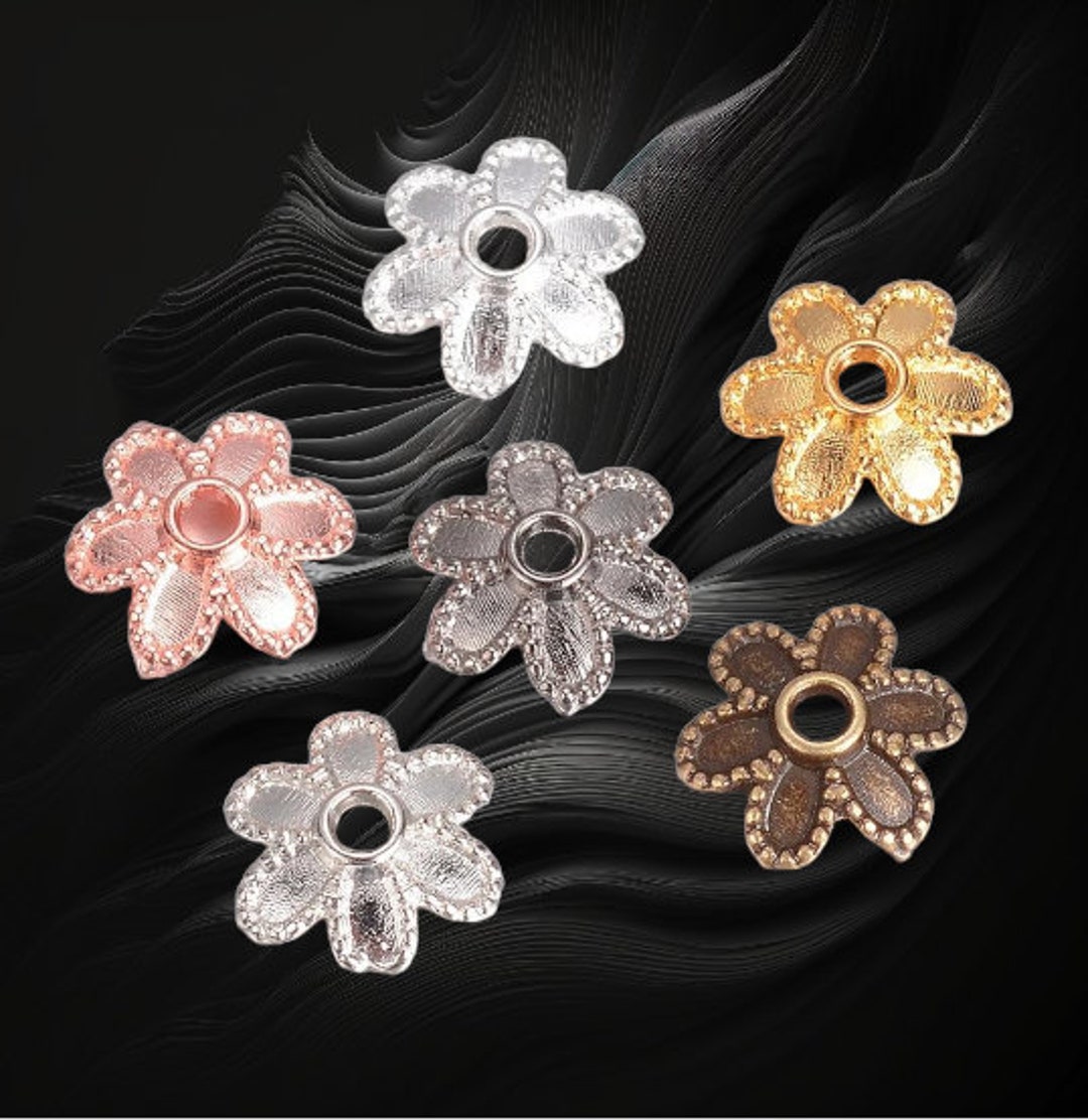 20pc 8mm Metal Flower Bead Caps-pls Pick Your Color - Etsy