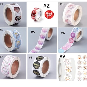 100pcs " Thank You" Stickers, Small Business Stickers -1 Inch -pls Pick ...
