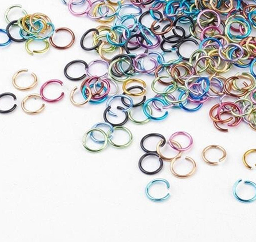 100pcs Aluminum Wire Open Jump Rings, Ring, Mixed Color -pls Pick a ...