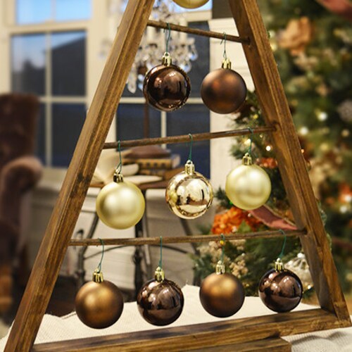 Large Rustic Stained A Frame Christmas Tree Ornament Display Etsy