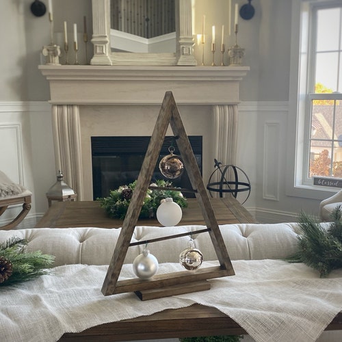 Rustic Stained Christmas Ornament Display/ornament Hanger - Etsy