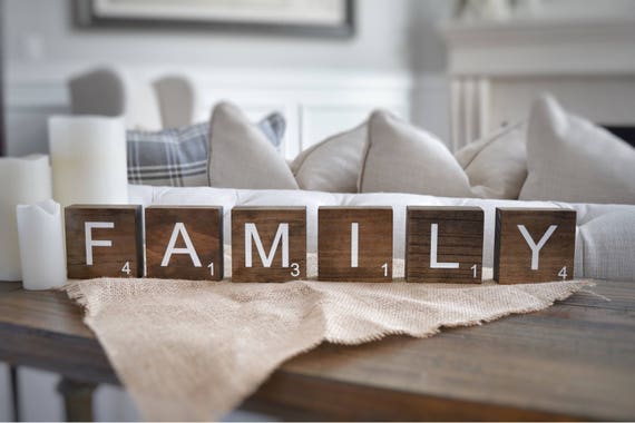 4-6 Freestanding Large Scrabble Letter Tile Wood Blocks for | Etsy UK