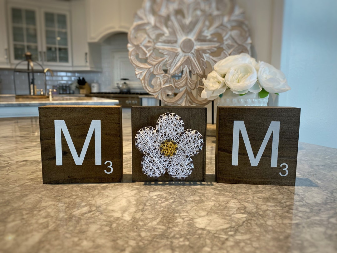 Mother's Day MOM Freestanding Wood Blocks Special - Letter Blocks and ...