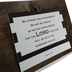 Bible Verse Rustic Wood Wall Art Decor Sign - Joshua 1:9 - FREE ...