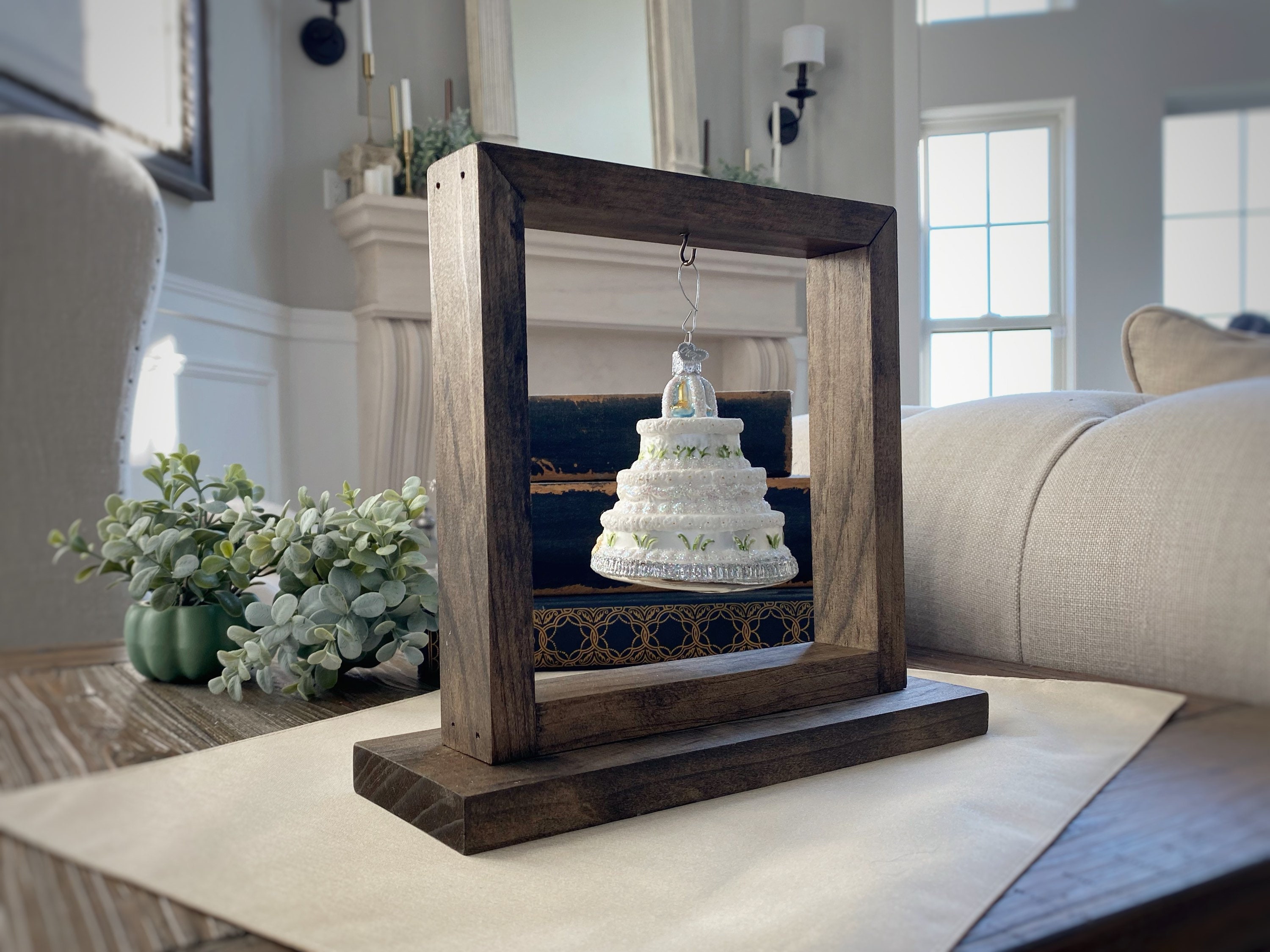 New Rustic Stained Christmas Ornament Display/ornament Hanger - Etsy