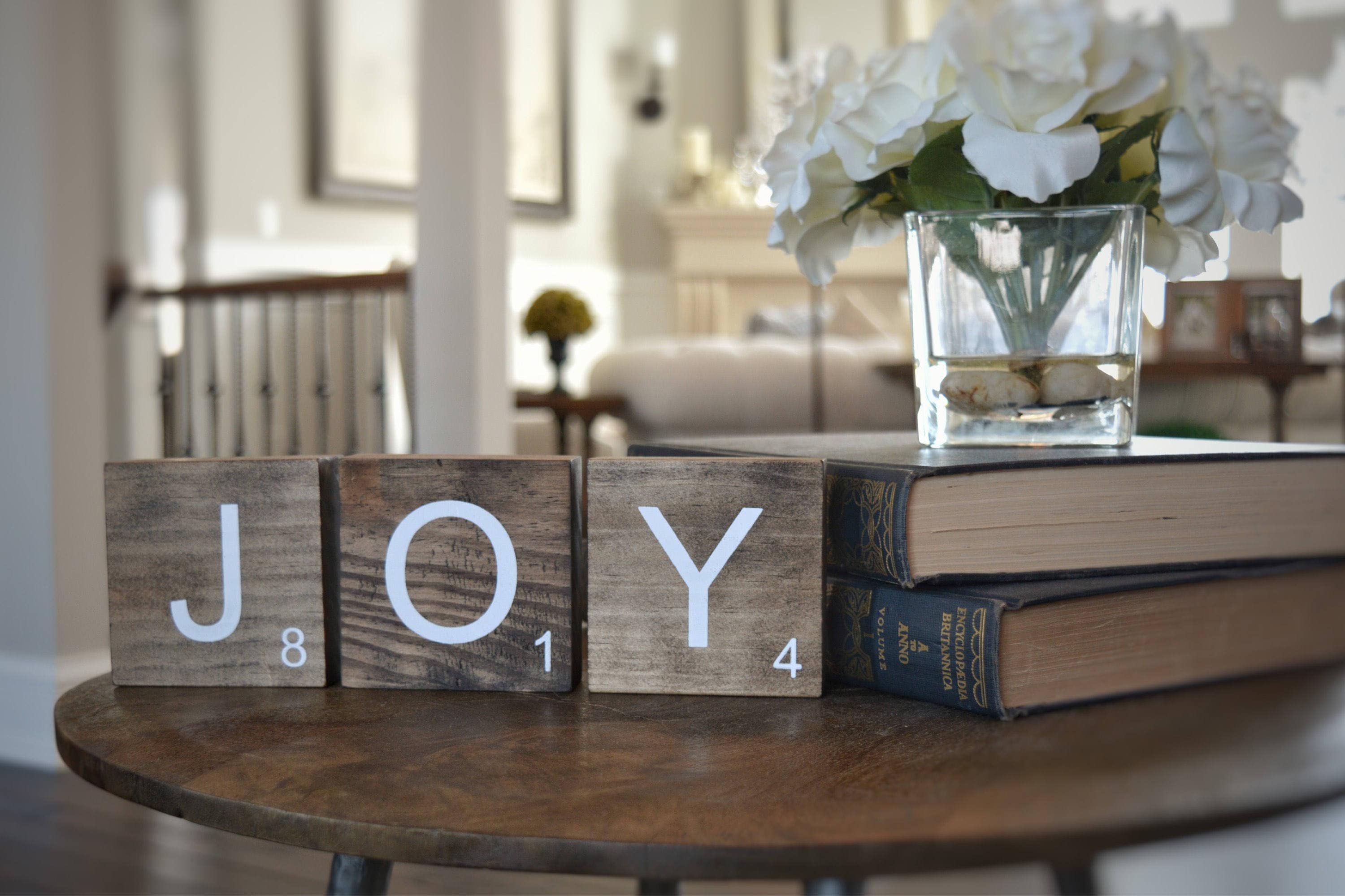 4-6 Freestanding Large Scrabble Letter Tile Wood Blocks for | Etsy UK