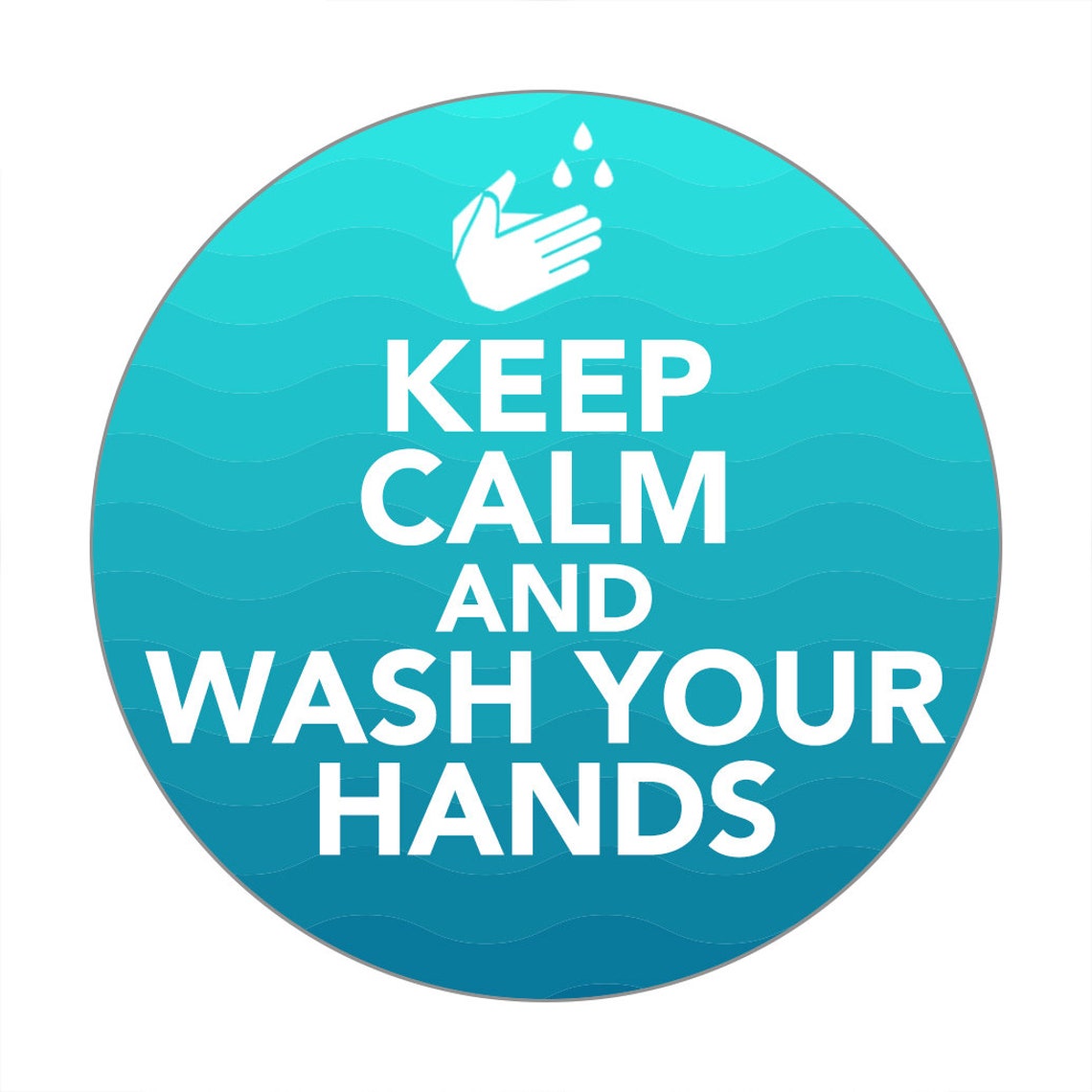Keep Calm and Wash Your Hands Pin Back Button Free Shipping - Etsy