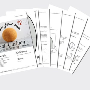 Make Your Own Ball Cushion Pillow Sewing Pattern and Tutorial PDF - Etsy