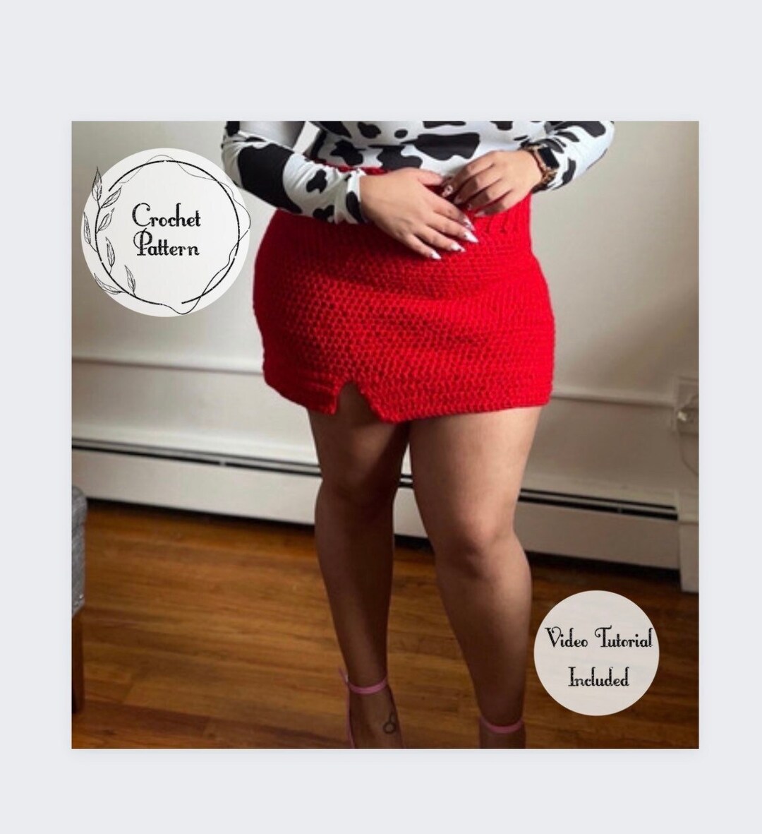Crochet Mini Skirt Pattern: Contour Slit Design (video Tutorial) - Etsy