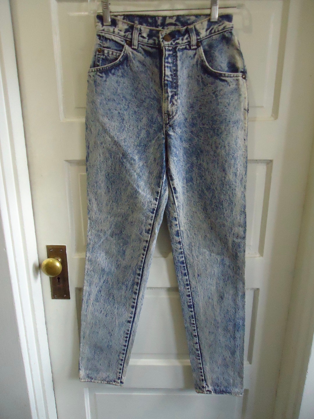 Vintage LEVIS Womens Acid Wash Super Skinny Jeans Distressed Tan Tab Sz ...