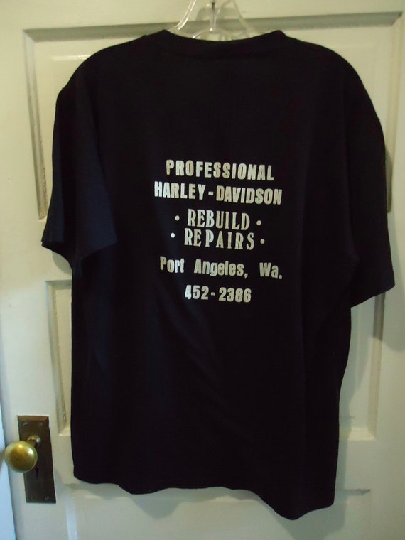 Vintage 80s Jerzees Tag HARLEY DAVIDSON Bike Shop T S… - Gem