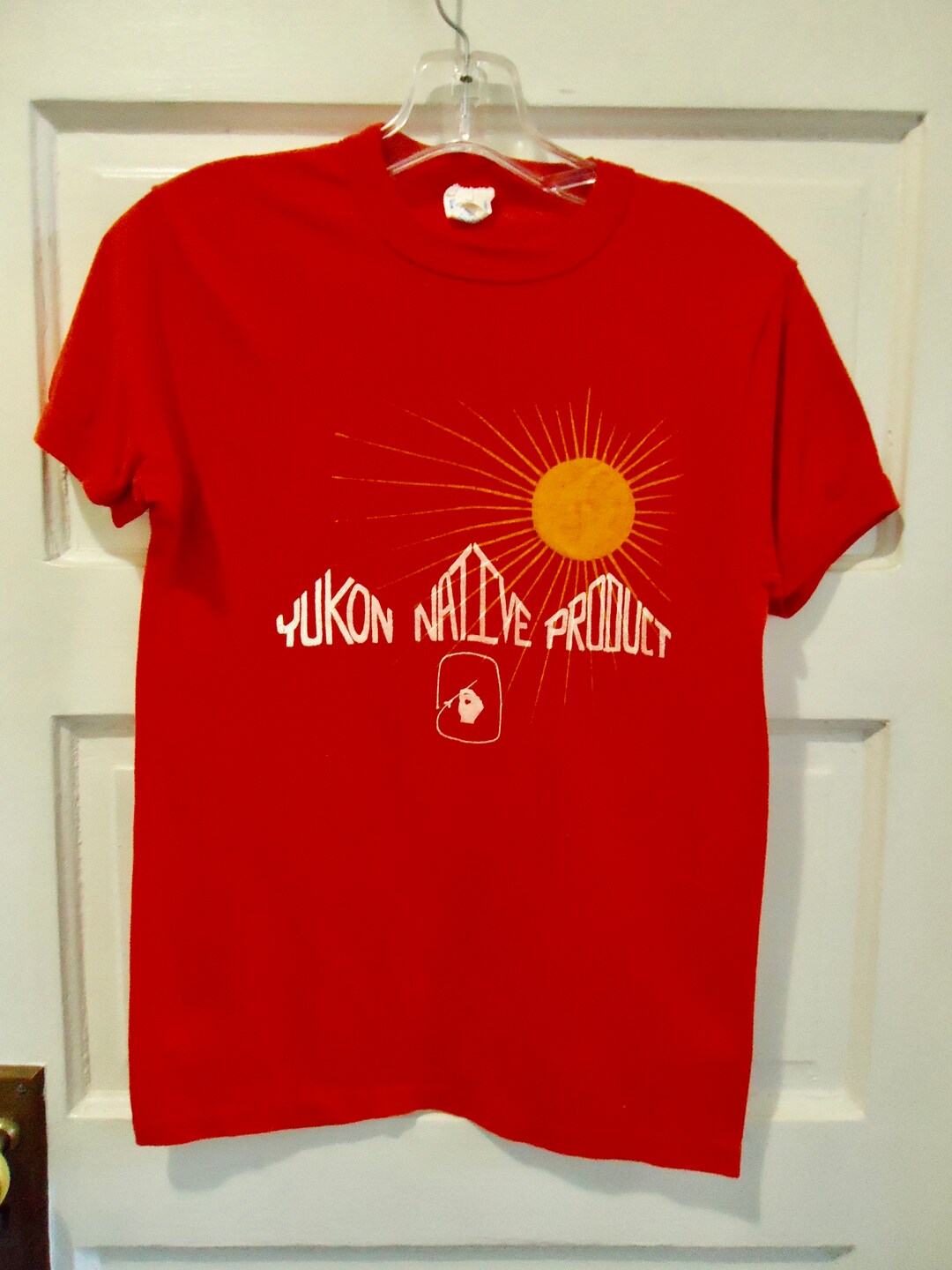 Vintage 70s/80s YUKON Native Product Sunrise Graphic Ringer T Shirt Sz ...