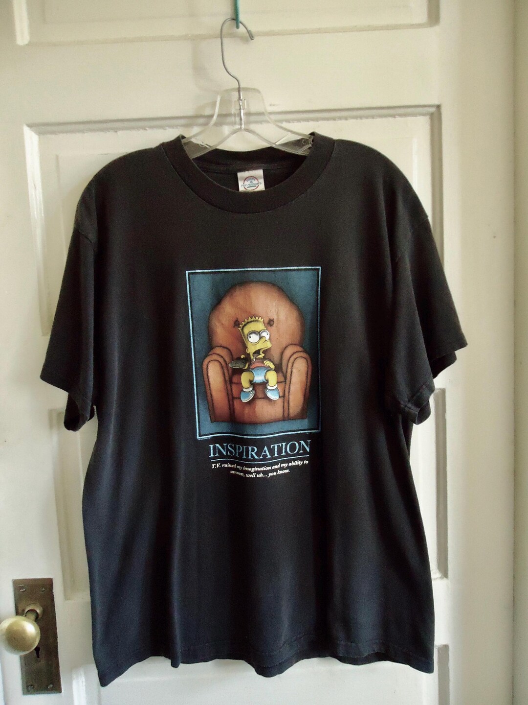 Y2K BART Simpson Inspiration Theme All Cotton Graphic Print T Shirt Sz ...