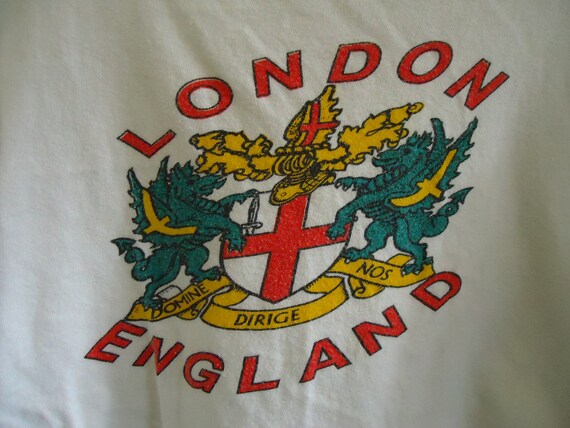 Vintage 80s/90s LONDON ENGLAND Cropped Tourist T Shir… - Gem